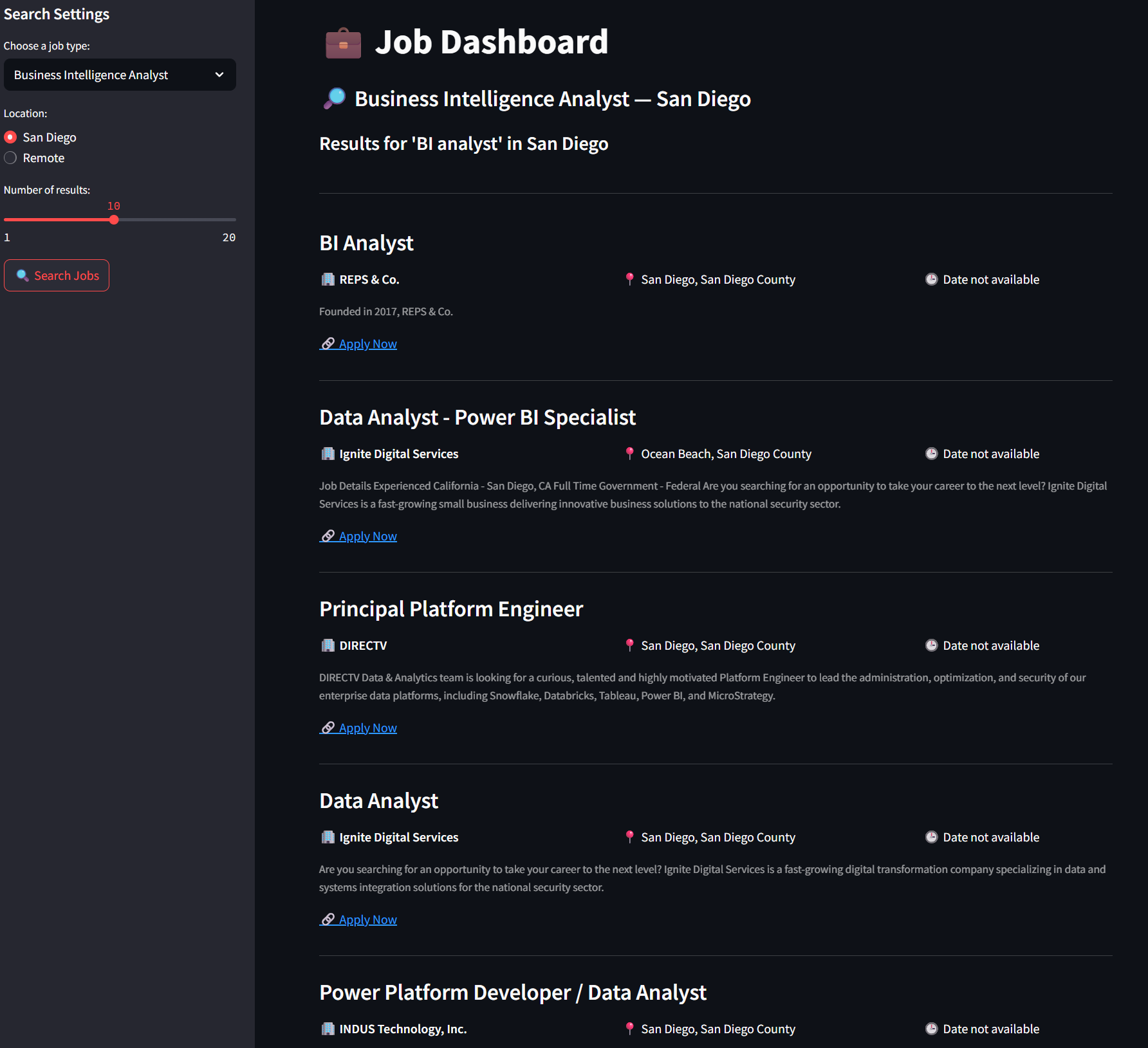 MCP Live Dashboard Project - Jonathan Marcu